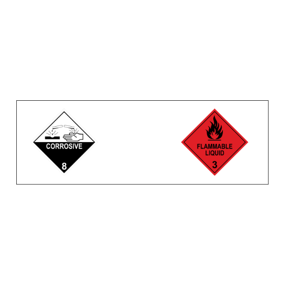 Composite Hazchem Warning Placard - Australian Safety Signs