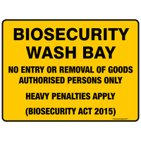 BIOSECURITY WASH BAY - Australian Safety Signs