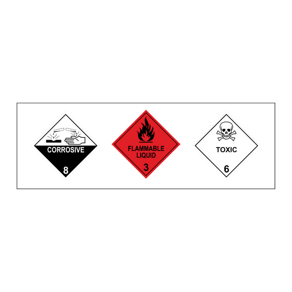 Composite Hazchem Warning Placard - Australian Safety Signs