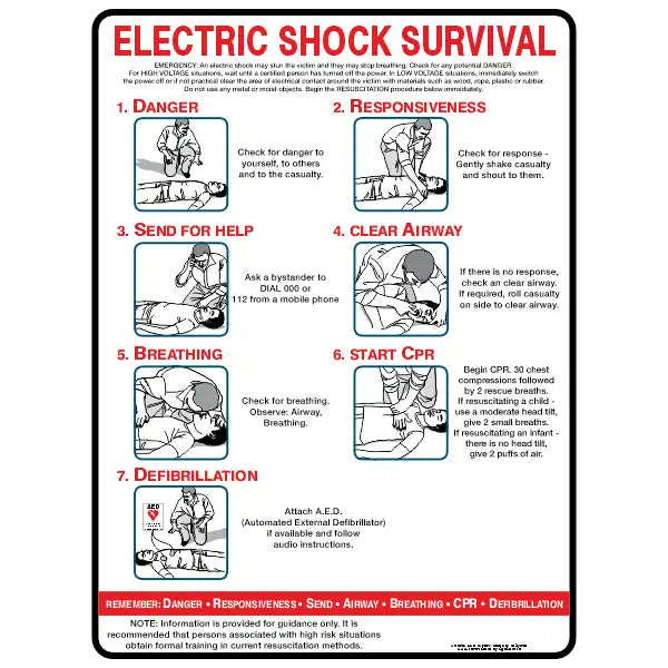 ELECTRIC SHOCK SURVIVAL - Australian Safety Signs