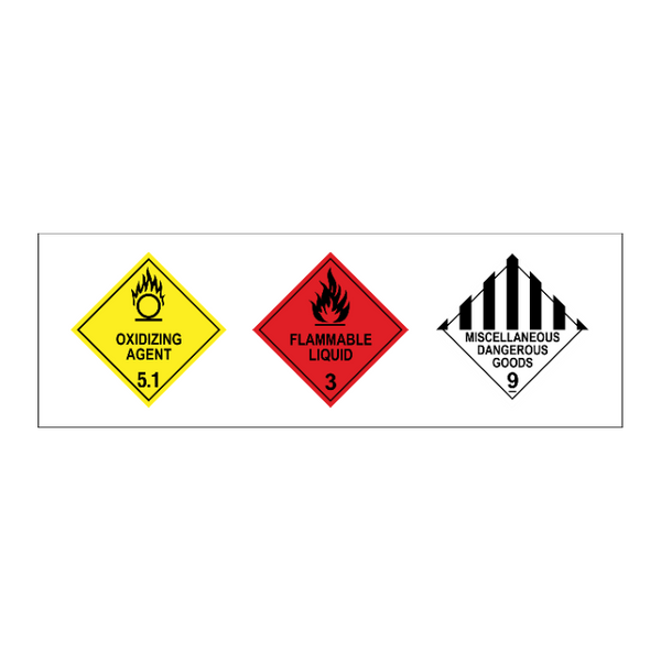 Composite Hazchem Warning Placard - Australian Safety Signs