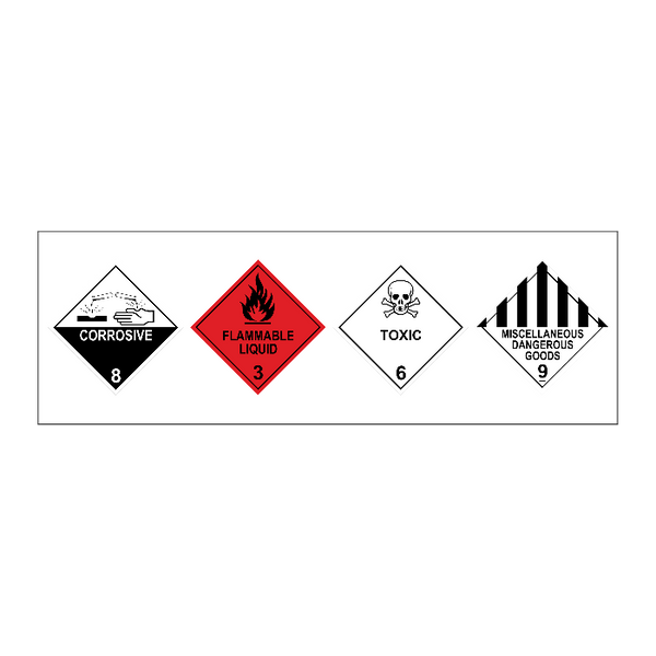 Composite Hazchem Warning Placard - Australian Safety Signs