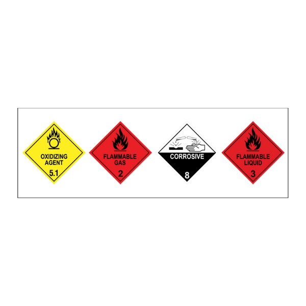 Composite Hazchem Warning Placard - Australian Safety Signs
