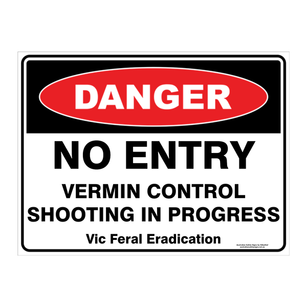 Danger Custom Text Sign - Australian Safety Signs