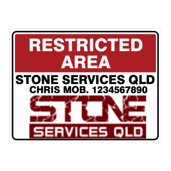 Custom Text Restricted Area Sign - Australian Safety Signs