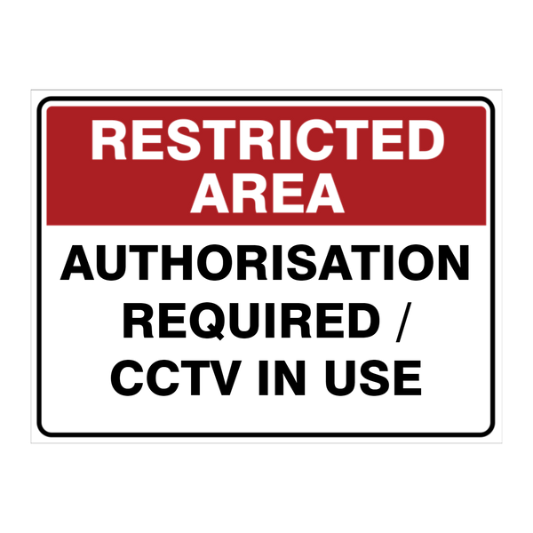 Custom Text Restricted Area Sign - Australian Safety Signs