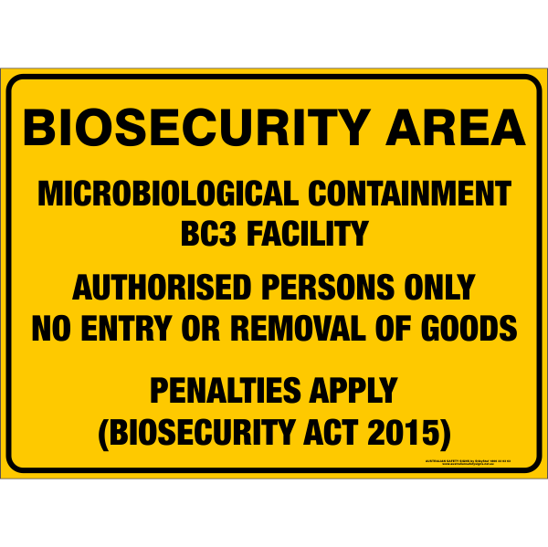 BIOSECURITY AREA - MICROBIOLOGICAL CONTAINMENT BC3 FACILITY ...