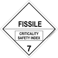 CLASS 7 - FISSILE - Australian Safety Signs