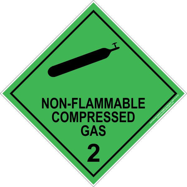 CLASS 2 - NON-FLAMMABLE COMPRESSED GAS 2 - Australian Safety Signs