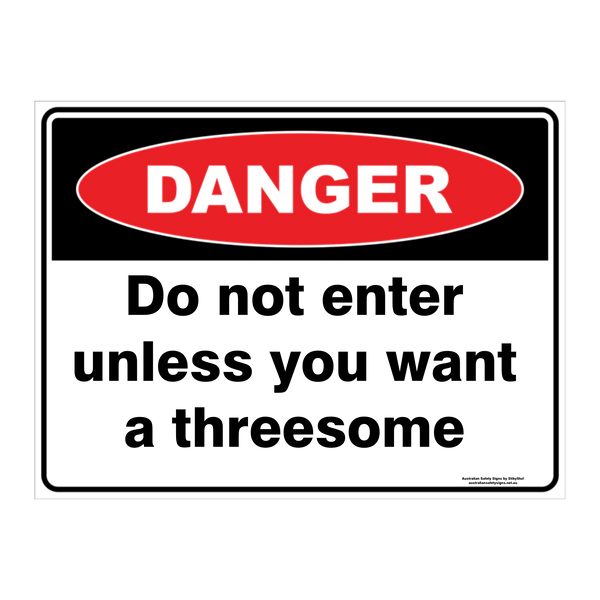 Danger Custom Text Sign - Australian Safety Signs