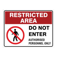 Custom Text Restricted Area Sign - Australian Safety Signs