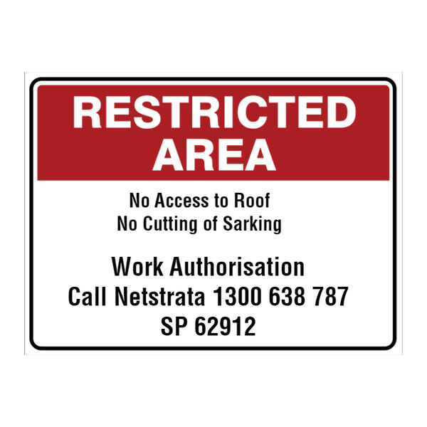 Custom Text Restricted Area Sign - Australian Safety Signs
