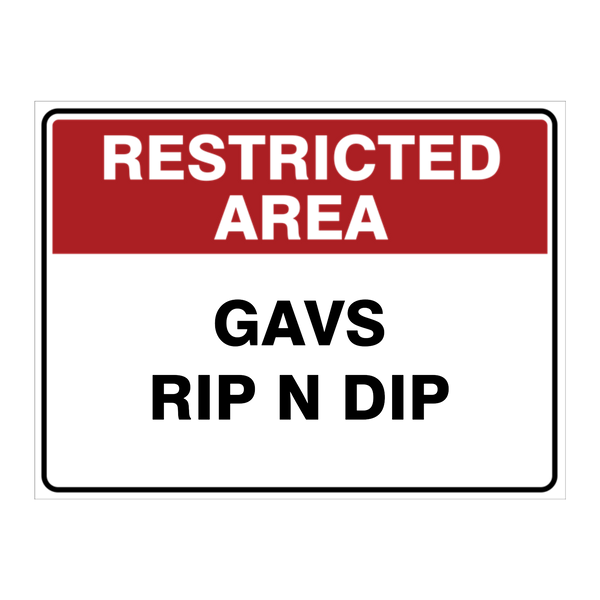Custom Text Restricted Area Sign - Australian Safety Signs