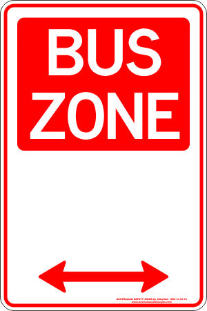 BUS ZONE SPAN ARROW - Australian Safety Signs