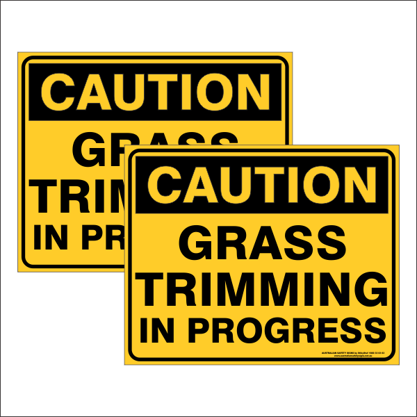 GRASS TRIMMING IN PROGRESS - Double Sided 500 x 400mm - Australian ...