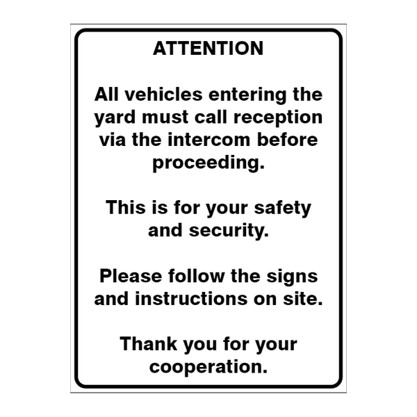Custom Text Sign Portrait - Australian Safety Signs