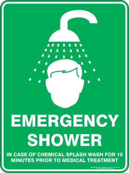 Safety Shower Sign