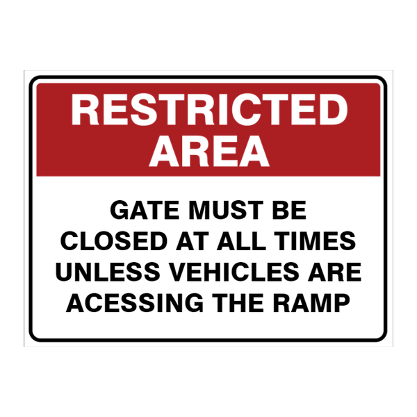 Custom Text Restricted Area Sign - Australian Safety Signs