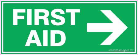 FIRST AID ARROW RIGHT - Australian Safety Signs