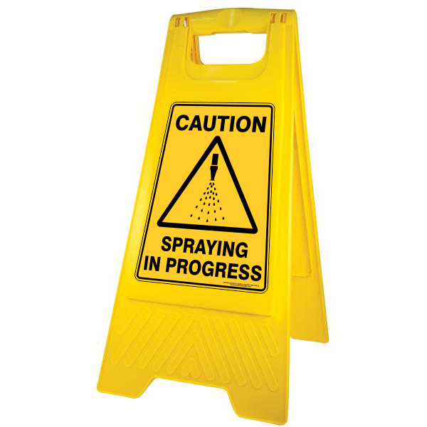New Caution Spraying in Progress A-Frame Floor Stand - Australian ...