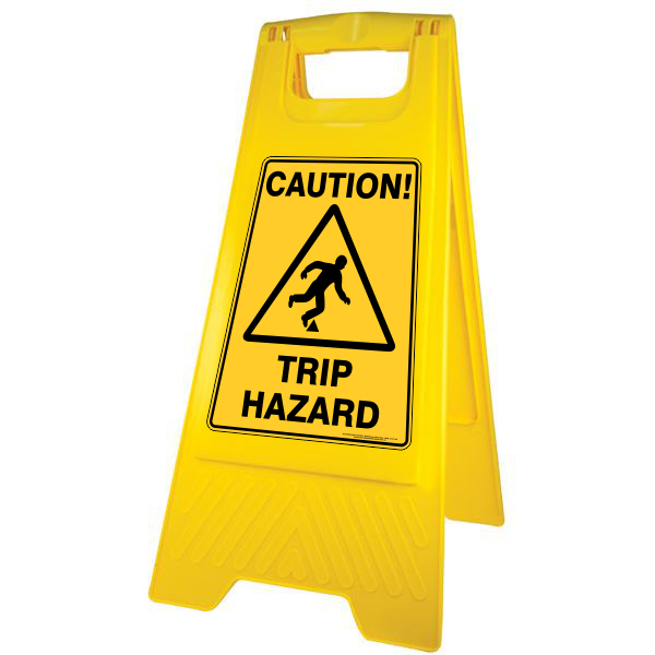 New Caution Trip Hazard A-Frame Floor Stand - Australian Safety Signs