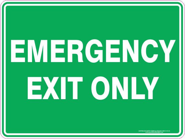 Emergency Exit Only Sign