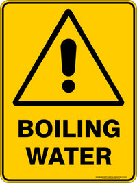 BOILING WATER - Australian Safety Signs