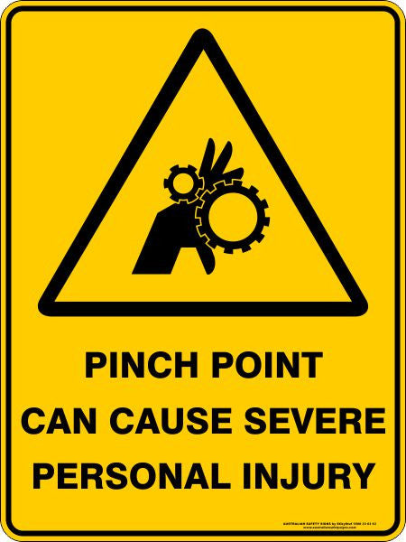 PINCH POINT CAN CAUSE SEVERE PERSONAL INJURY 2 - Australian Safety Signs